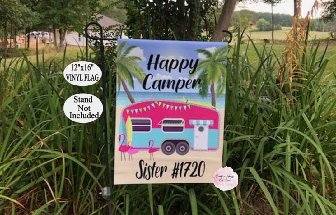 Personalized Camper Flag, Glamping Flag, Camping Flag, Customized Beach ...