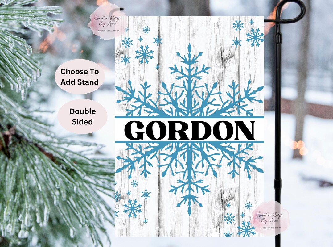 Winter Welcome Flag, Snowflake Yard Decor, Snowflake Garden Flag ...