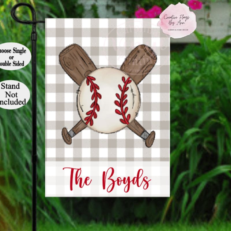 Baseball Garden Flag - Etsy
