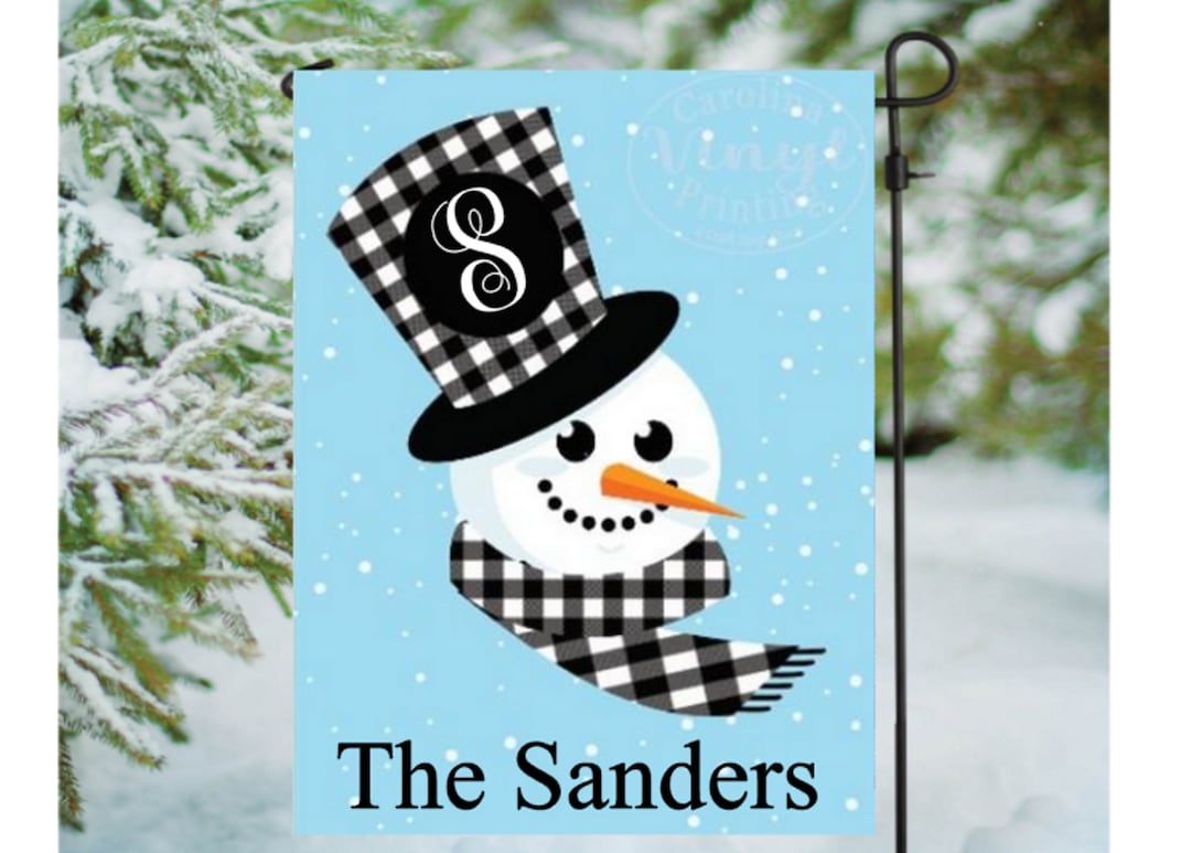 Snowman Garden Flag, Christmas Garden Flag , Snowmen Flag, Vinyl Flags ...