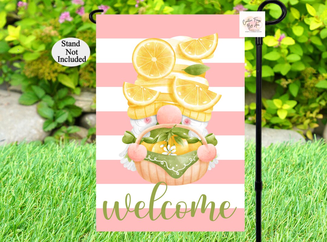 Lemon Welcome Flag, Summer Flag, Lemon Yard Flag, Summer Garden Flag ...