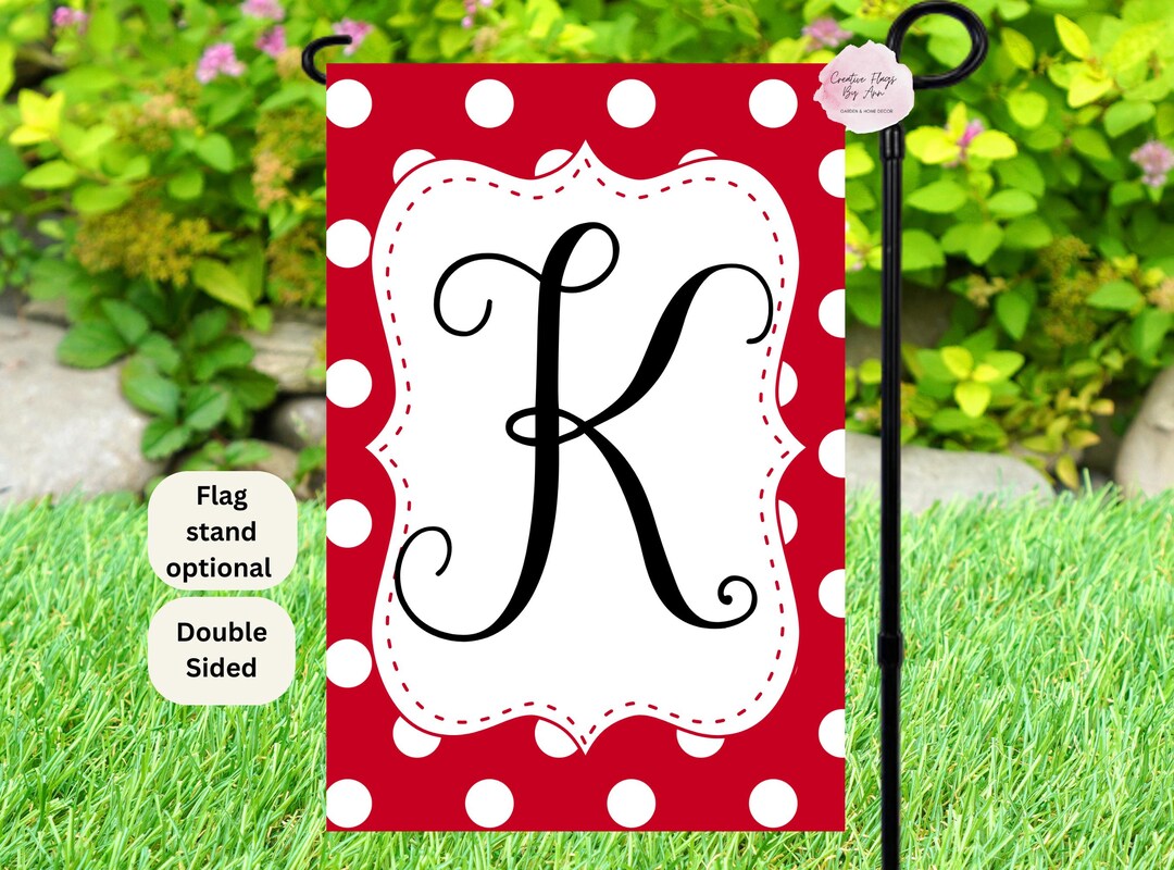Personalized Garden Flag, Monogram Garden Flag, Garden Decor, Welcome ...