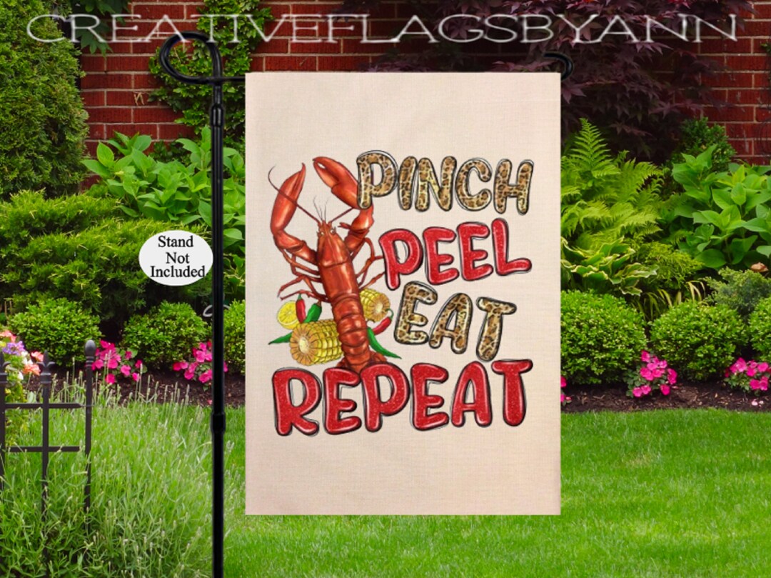 Crawfish Flag, Mardi Gras Flag, Street Parade Flag, Pinch Peel Eat ...