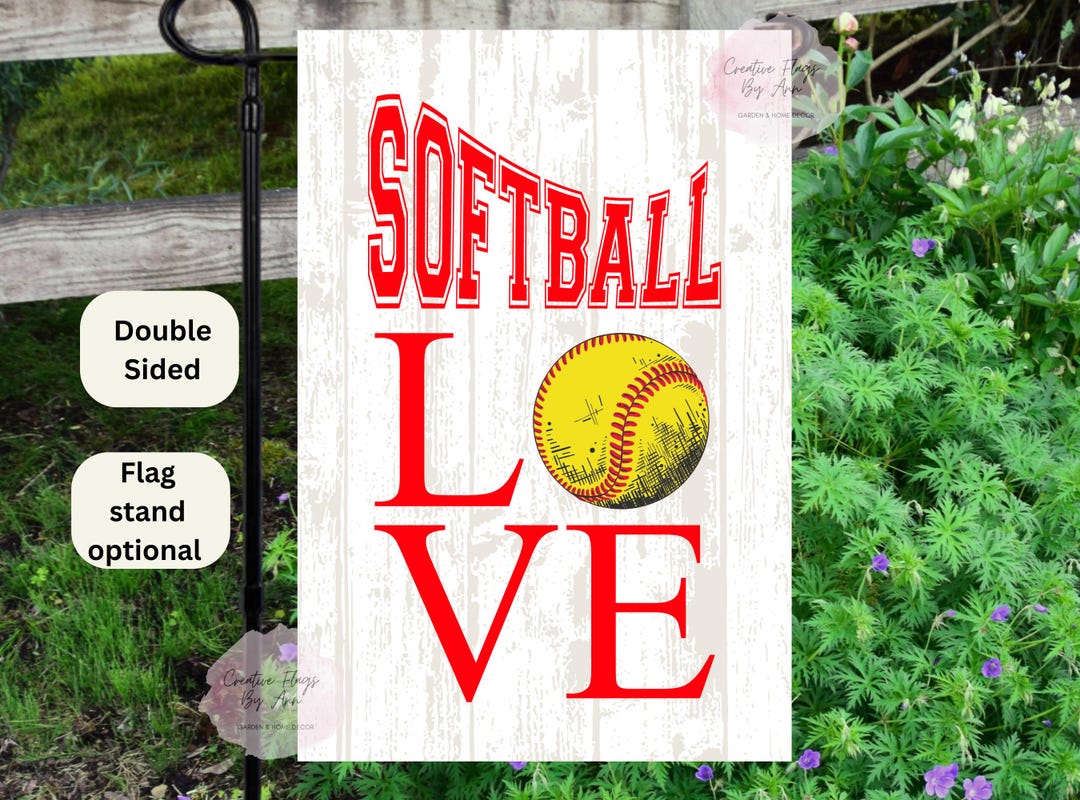 Softball Flags, Spring Yard Flag, Ball Field Flag, Summer Yard Flag ...