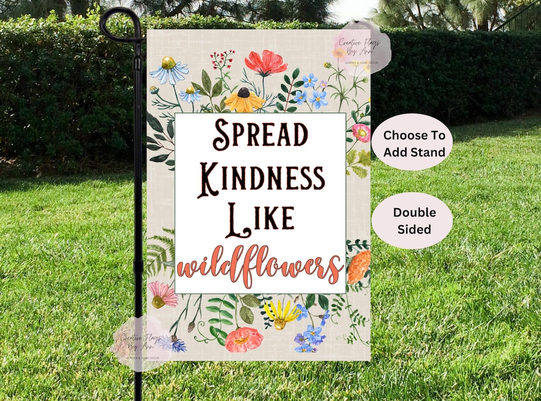 Spread Kindness Garden Flag, Equality Flag, Welcome Flag, Be Kind Yard ...