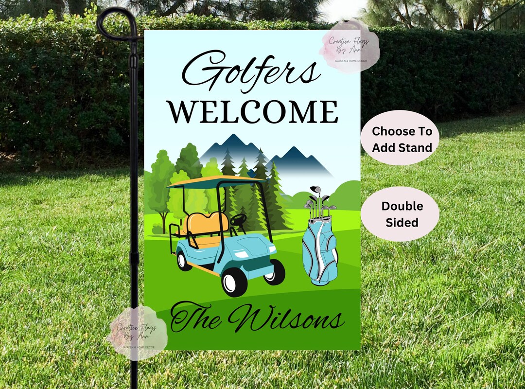 Golfers Flag, Golf Course Flag, Golfers Sign ,master Golfer Gift, Golf ...
