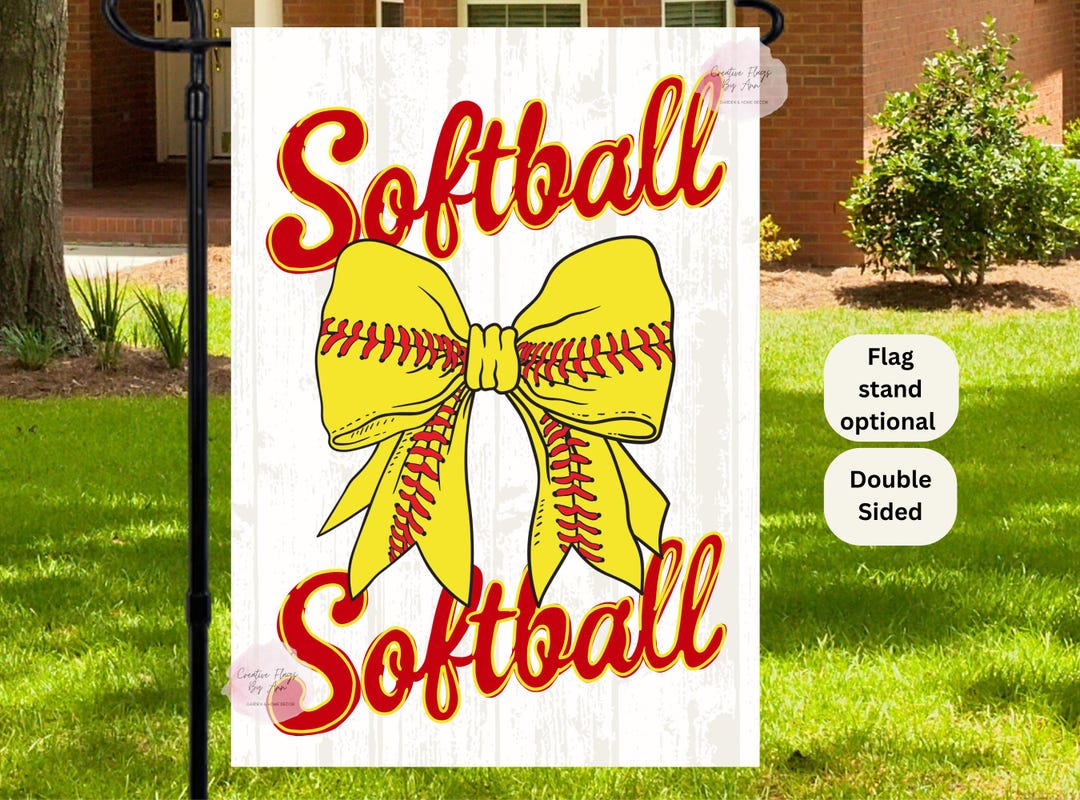Softball Flags, Spring Yard Flag, Ball Field Flag, Summer Yard Flag ...