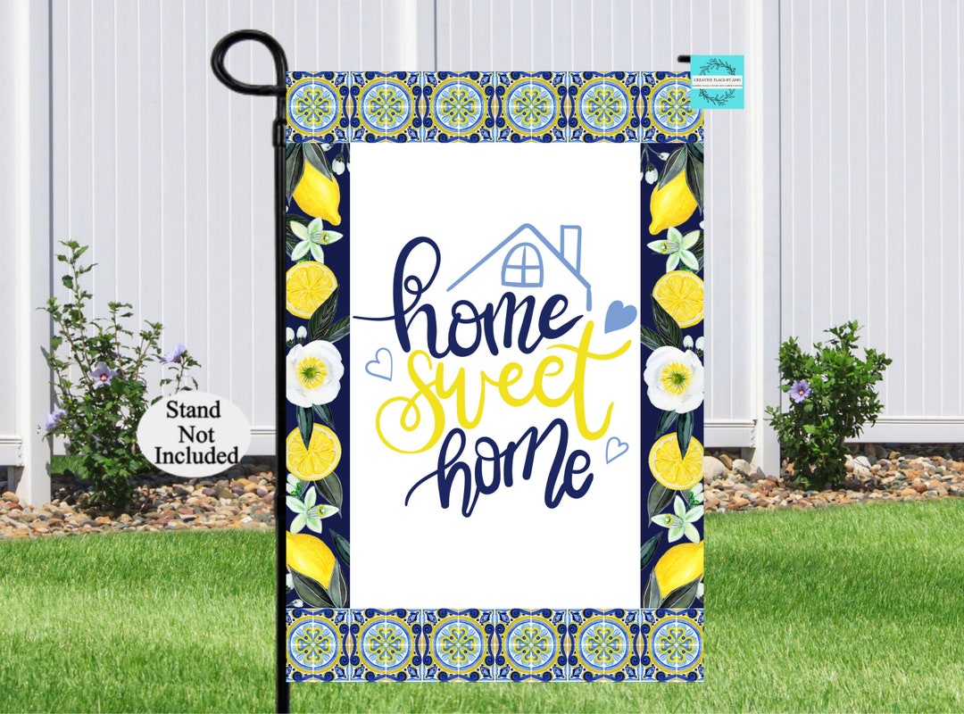 Lemon Garden Flags, Home Sweet Home Flag, Summer Lemon Flag, Lemon ...
