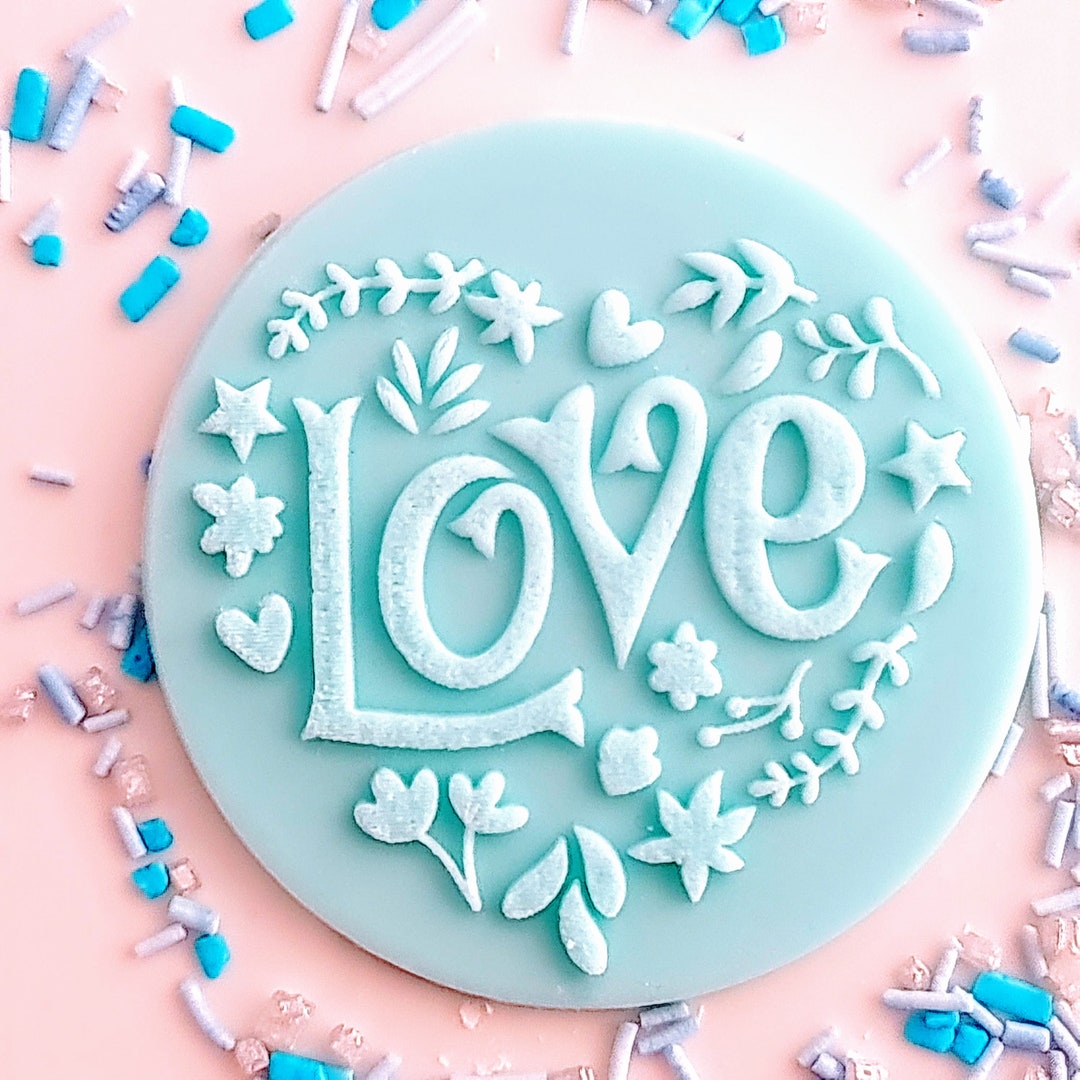 Love Embosser Fondant Stamp, Acrylic Debosser for Cookies, Cupcakes - Etsy