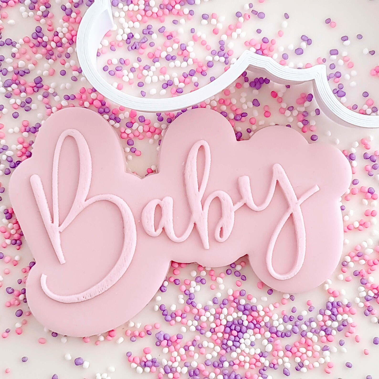 Baby Embosser & Cookie Cutter Combo Acrylic Fondant Stamp | Etsy