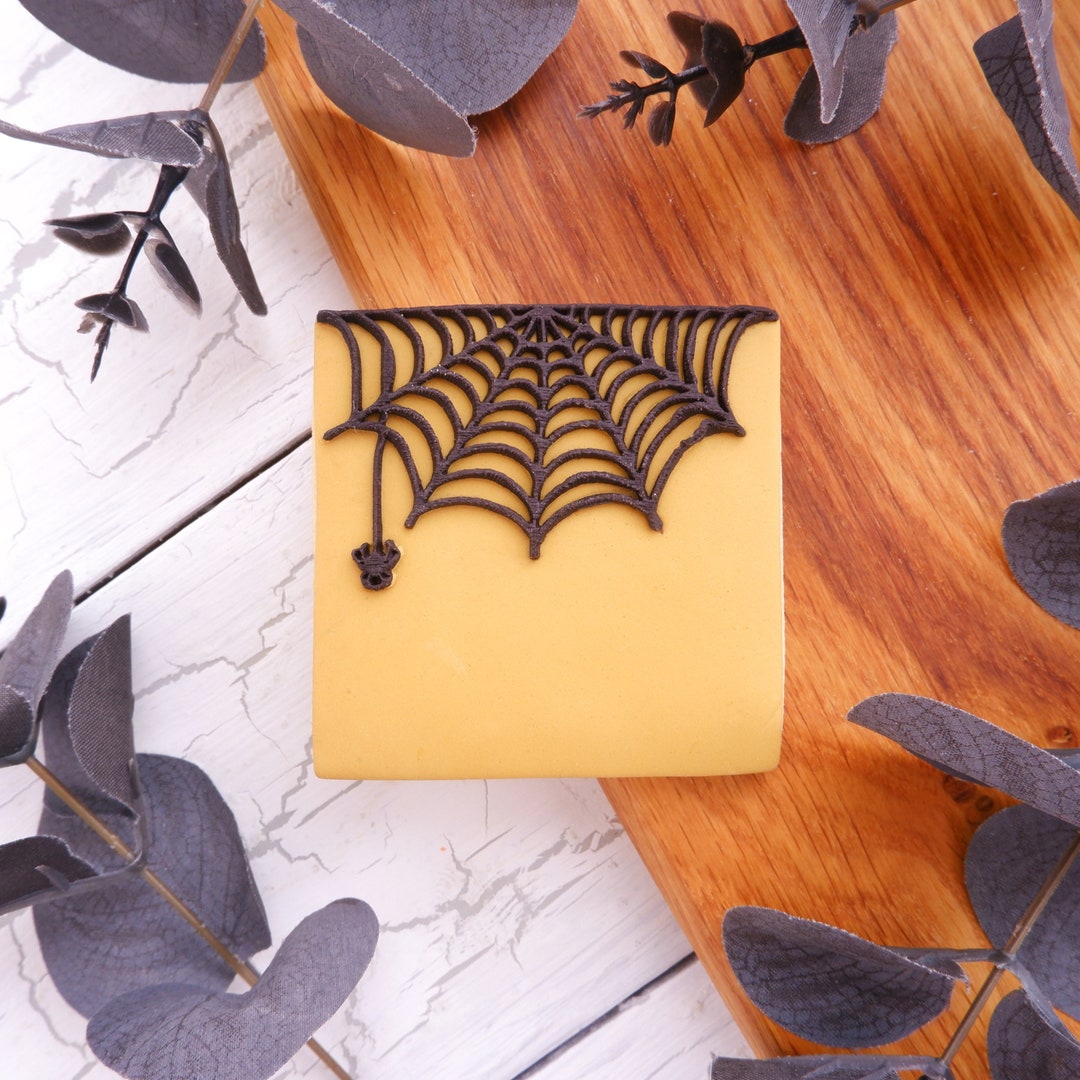 Spider Web Embosser Fondant Stamp , Acrylic Embosser for Cookies, Cupcakes, and Cake Decorating ...