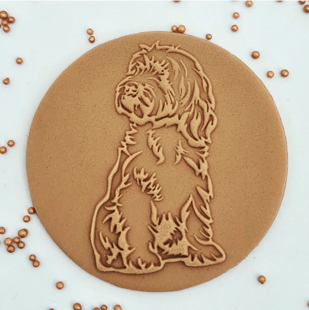 Cockapoo Acrylic Fondant Stamp, Embosser for Cookies, Cupcakes, and ...