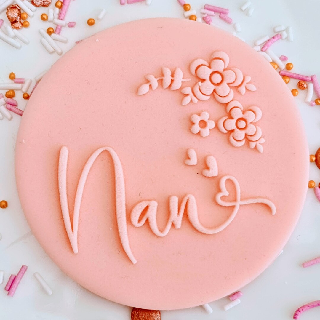 Nan - Love Embosser Acrylic Fondant Stamp,debosser for Cookies ...
