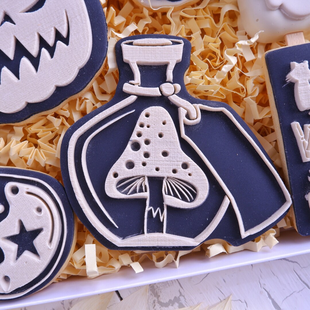 Halloween Embosser Fondant Stamp and Cutter, Acrylic Debosser for ...