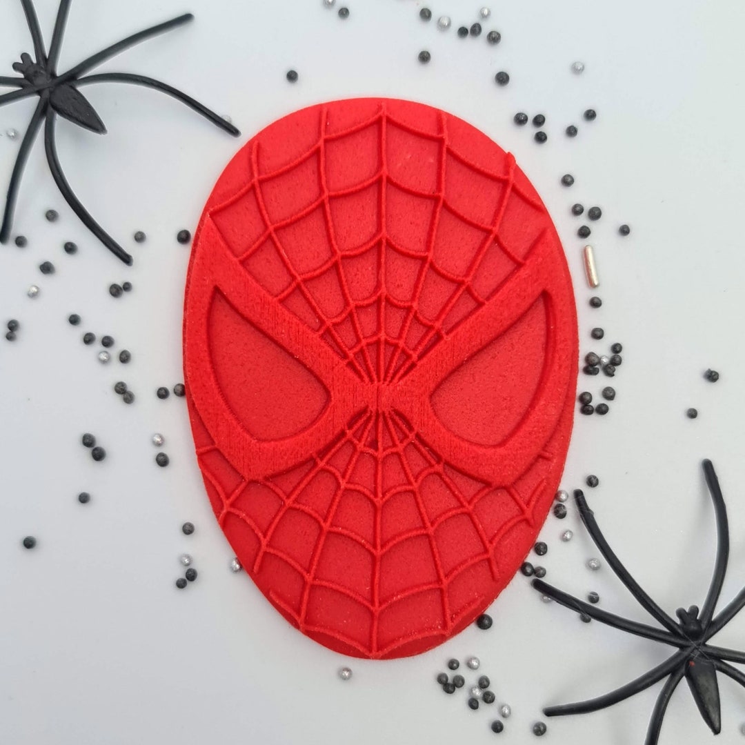 Spider Man Face Mask Fondant Debosser & Cookie Cutter Set: Acrylic ...
