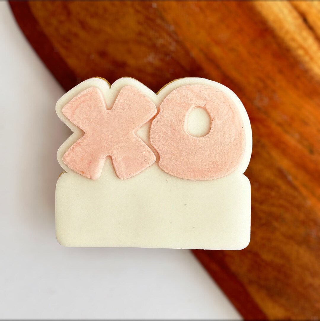 Xo Embosser Fondant Stamp With Matching Cutter, Acrylic Debosser for ...