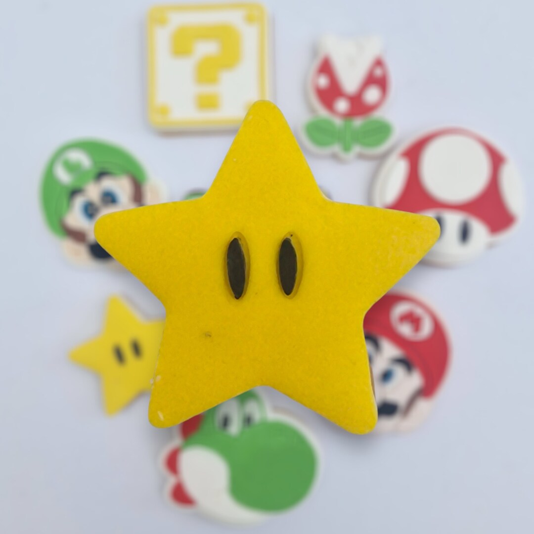 Mario Star Cookie Cutter & Fondant Stamp Set: PLA 3D Printed Embosser - Etsy