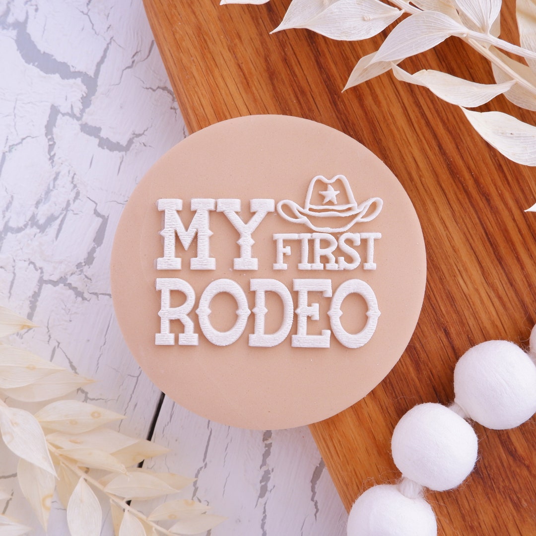 My First Rodeo Embosser Acrylic Fondant Stamp, Debosser for Cookies ...
