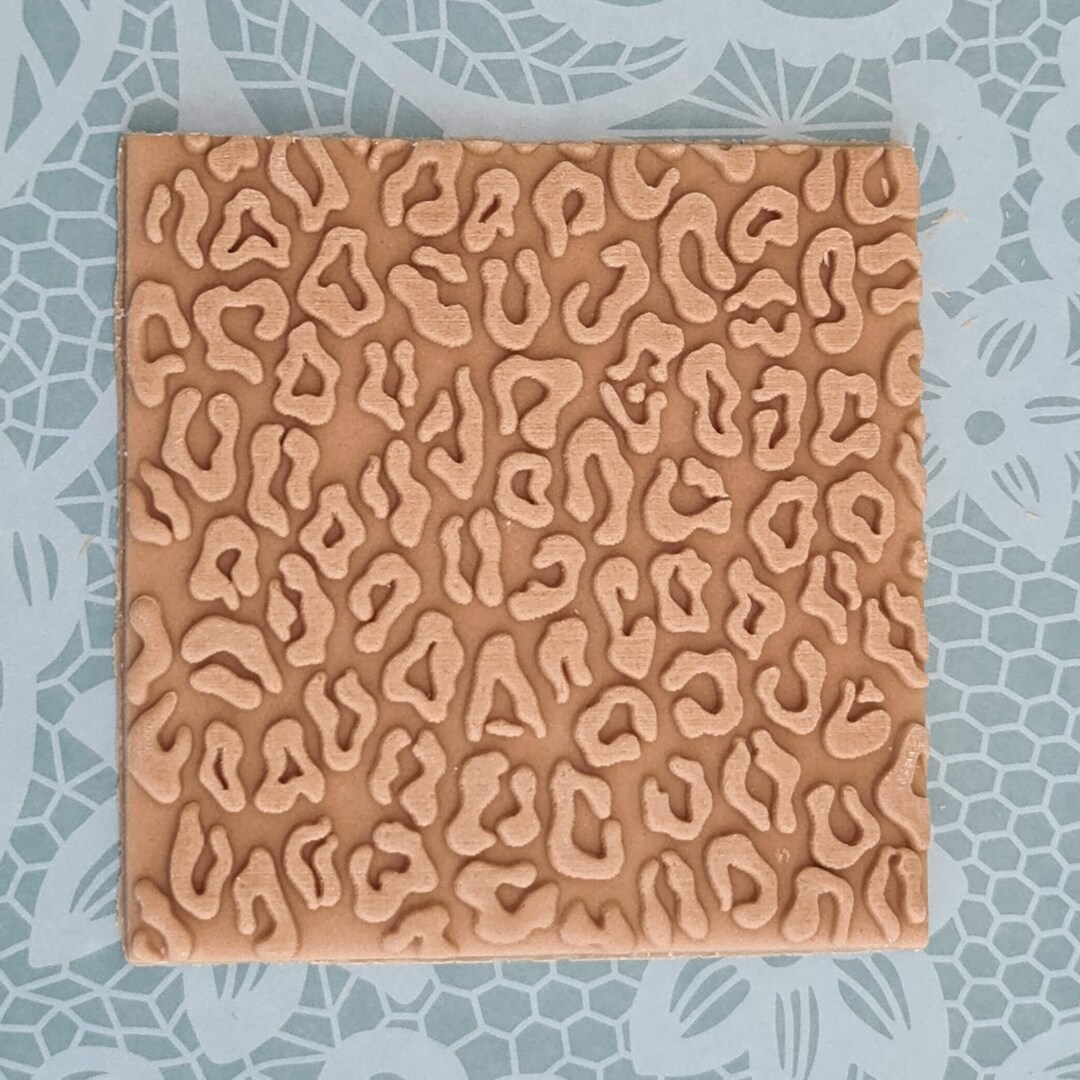 Leopard Pattern Embosser Fondant Stamp, Acrylic Embosser for Cookies ...