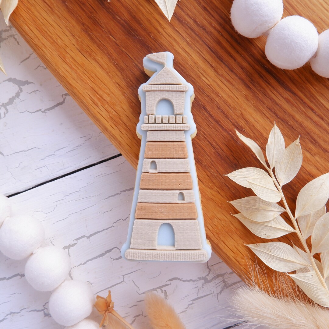 Lighthouse & Cookie Cutter Combo Acrylic Fondant Stamp, Embosser for ...