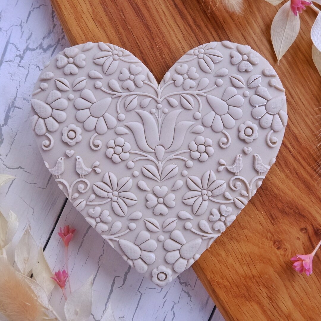 Floral Pattern Embosser Fondant Stamp, Acrylic Embosser for Cookies ...