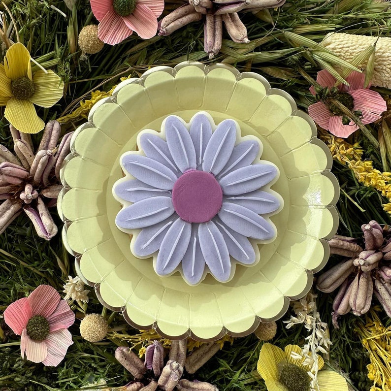 Daisy Fondant Cookie Stamp & Cutter Set: PLA 3D Printed Embosser - Etsy ...