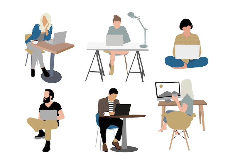 Flat People Vector Collection #3 - Etsy