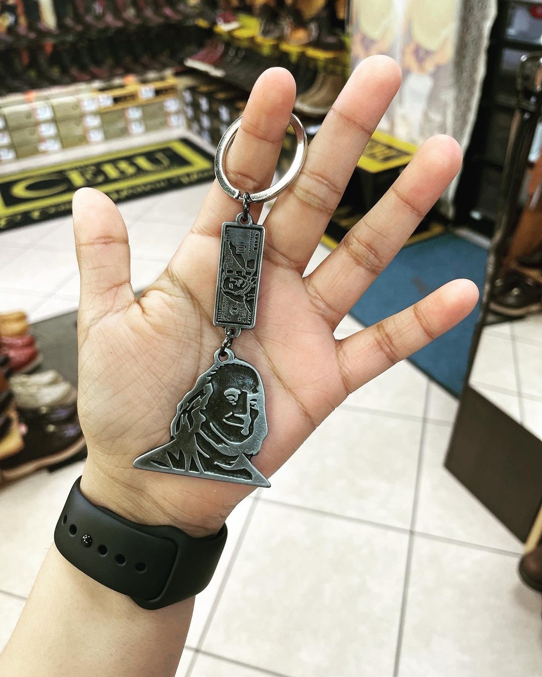 Benjamin Face Antique Style Metal Keychain - Etsy