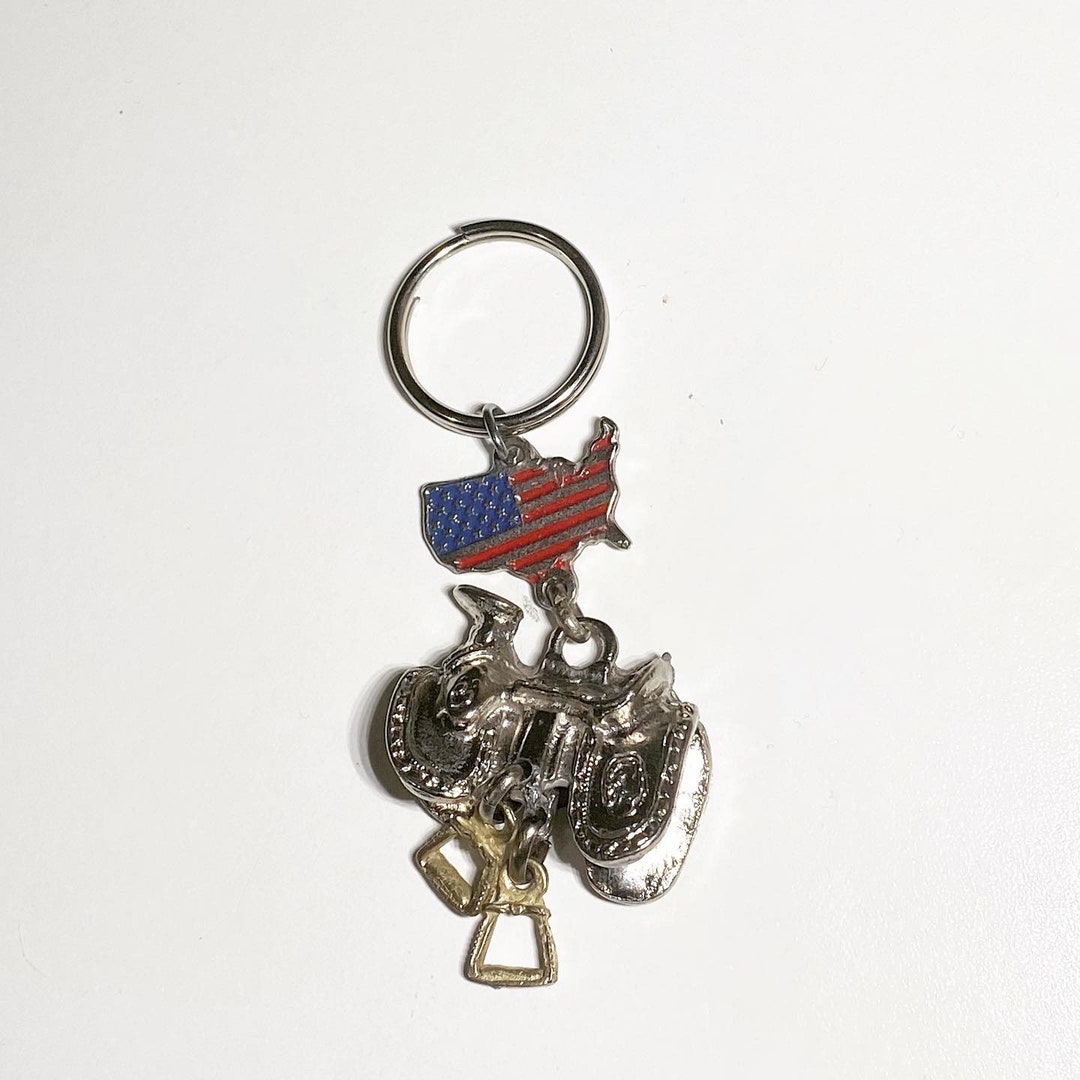Mini Metal Horse Saddle Keychain - Etsy