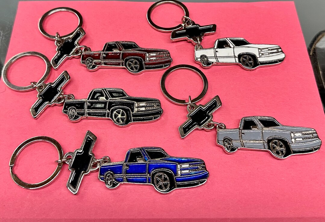 Custom Obs 93 Dropped Silverado Inspired Metal Keychain - Etsy