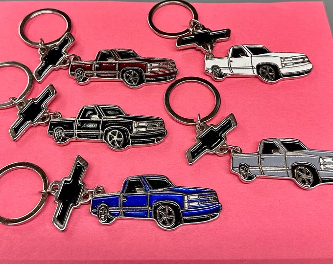 Custom Obs 93 Dropped Silverado Inspired Metal Keychain - Etsy