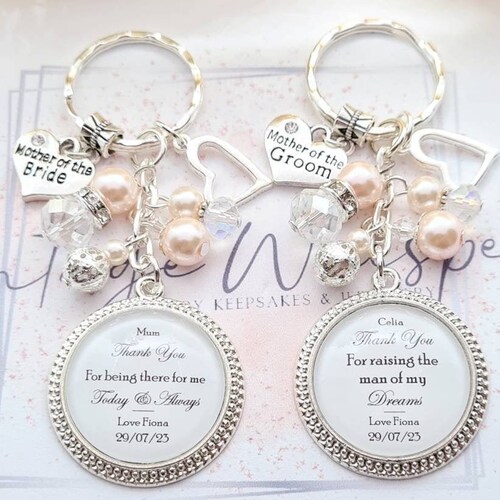 Personalised Mum Wedding Key Ring Mother of the Bride Mother | Etsy UK