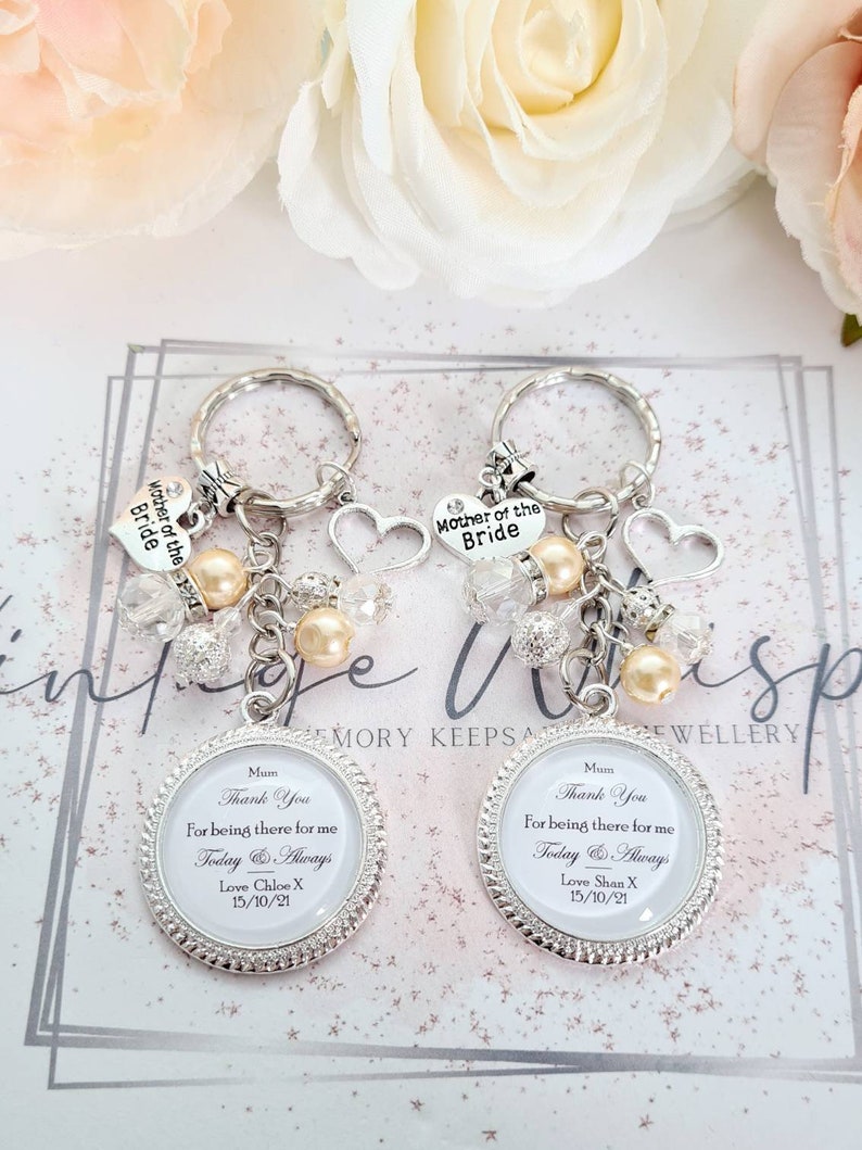 Personalised Mum Wedding Key Ring Mother of the Bride Mother | Etsy UK