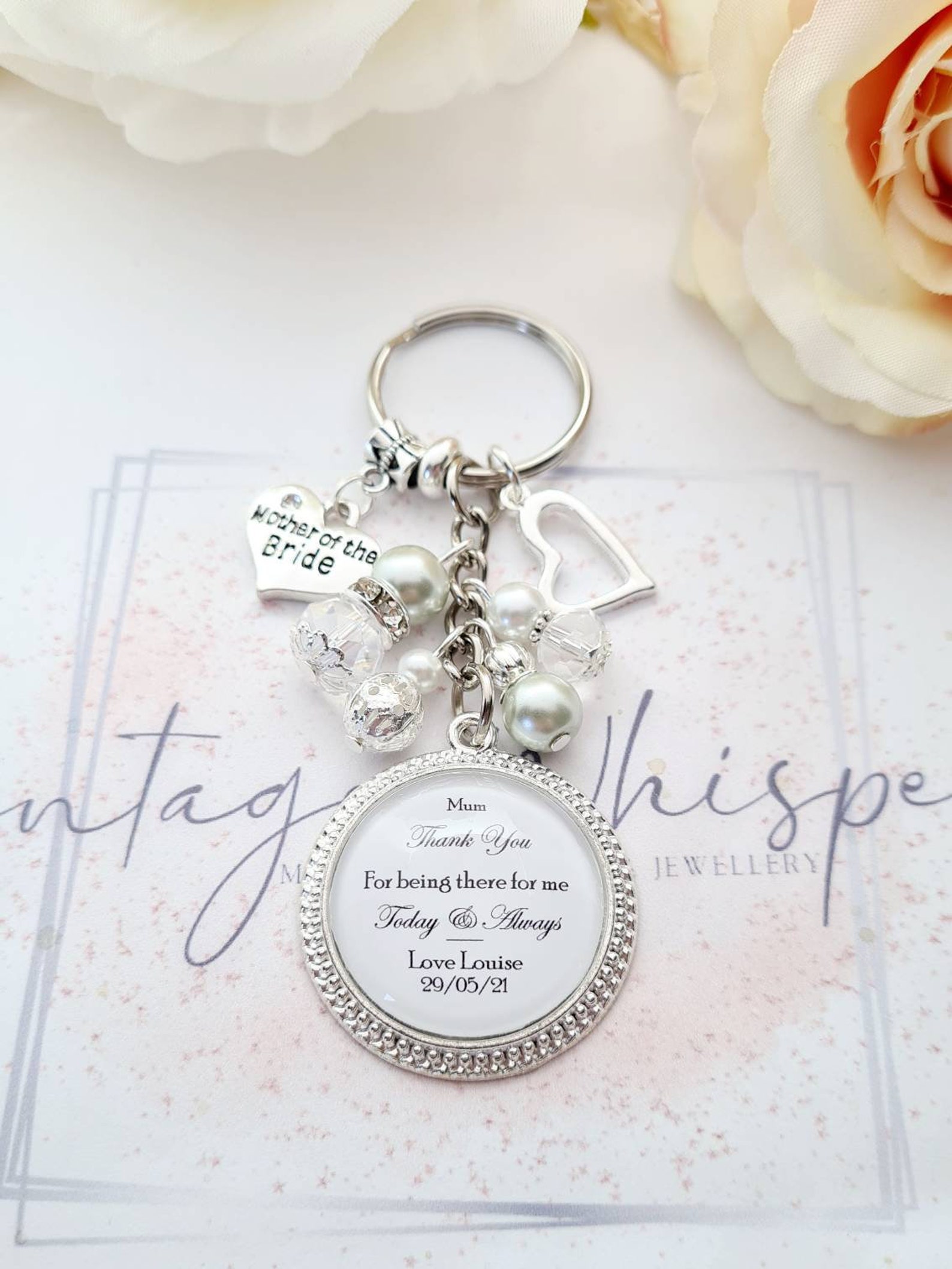 Personalised Mum Wedding Key Ring Mother of the Bride Mother | Etsy UK