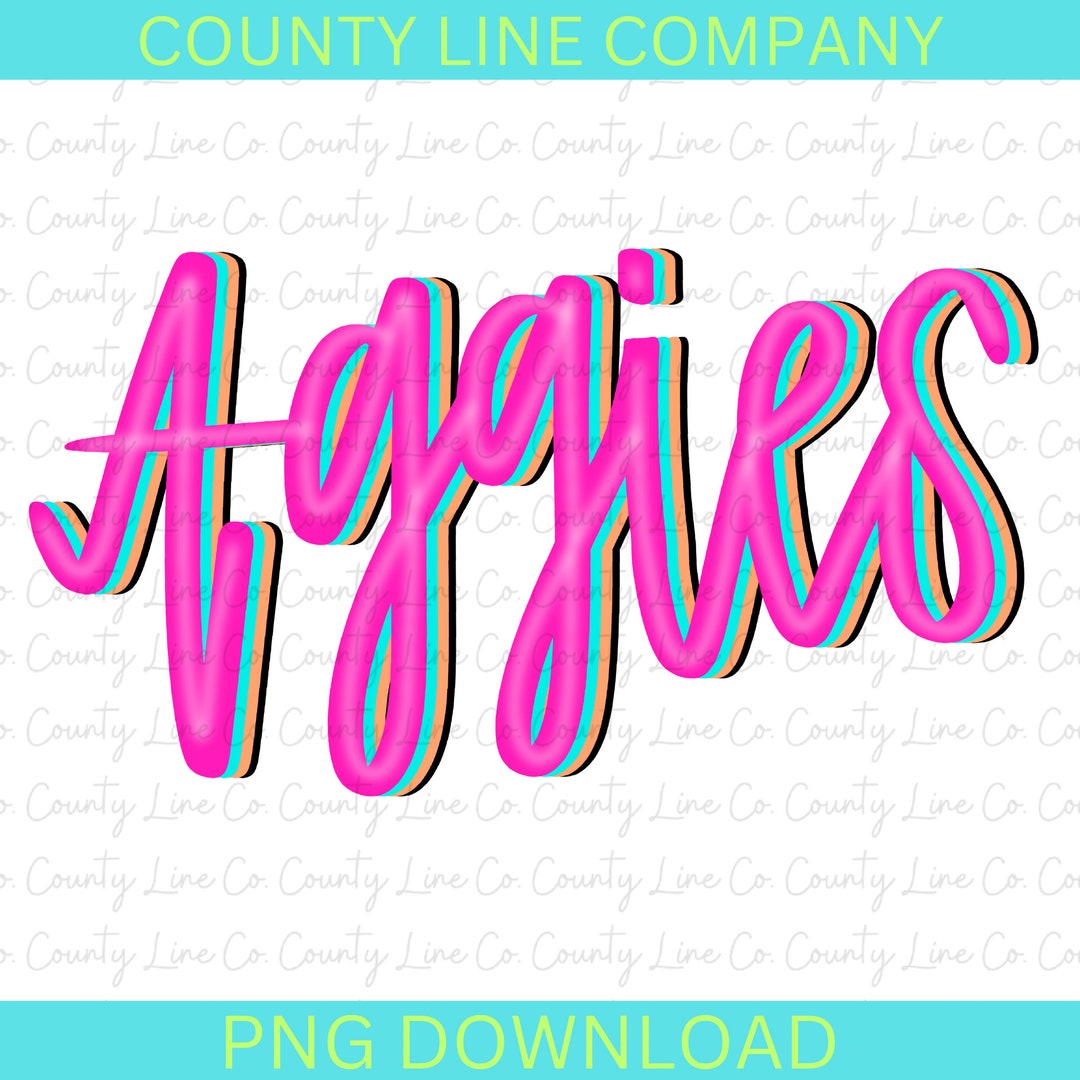 Aggies Hand Written Cursive Mascot Png - Etsy
