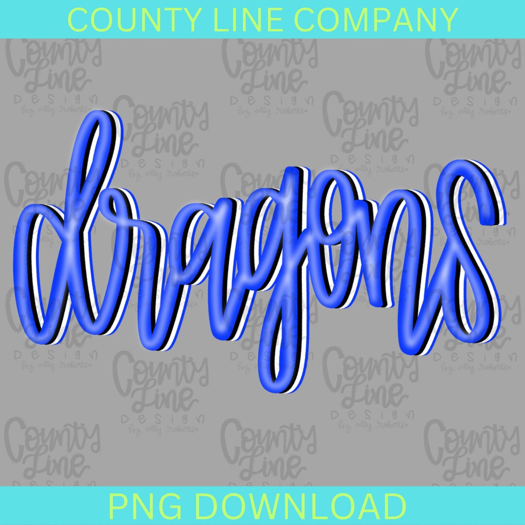 Dragons Royal Cursive PNG - Etsy