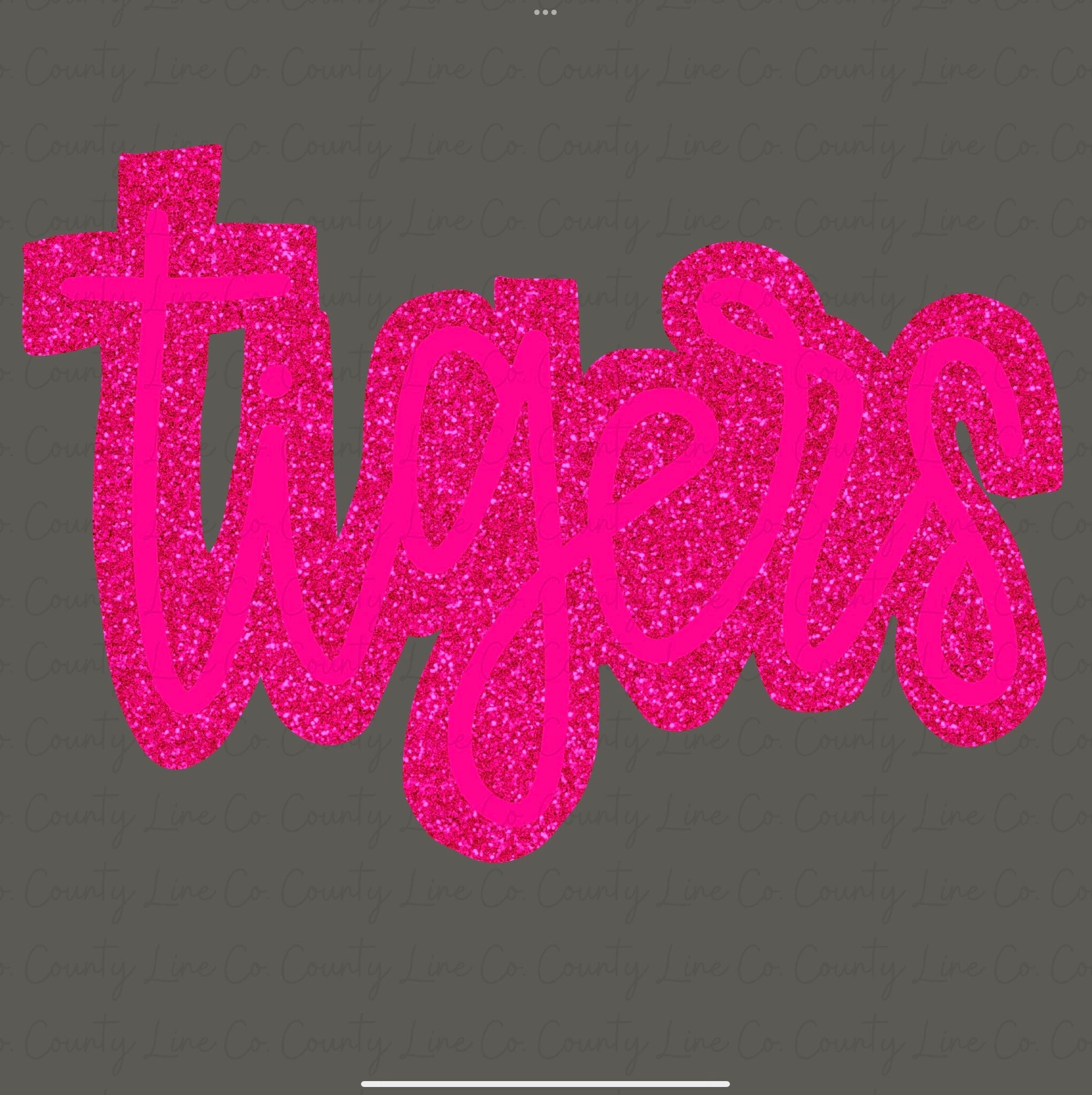 Tigers Pink Glitter Png, Tigers Preppy Mascot Png, Go Tigers Png ...