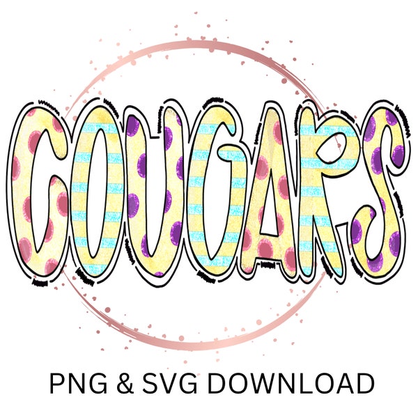 Cougars Handwritten Font - Etsy