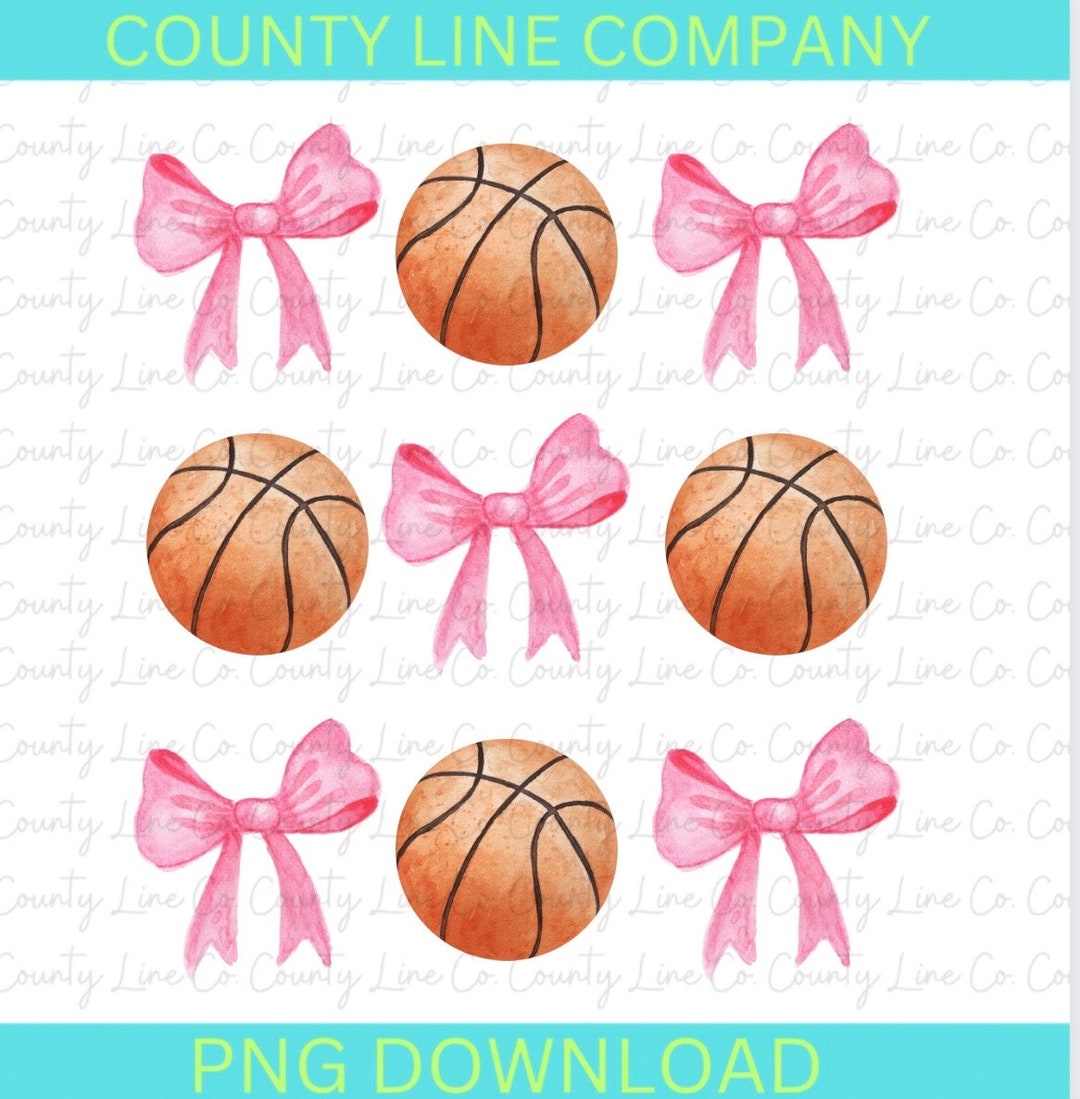 Basketball Coquette Bows PNG - Etsy