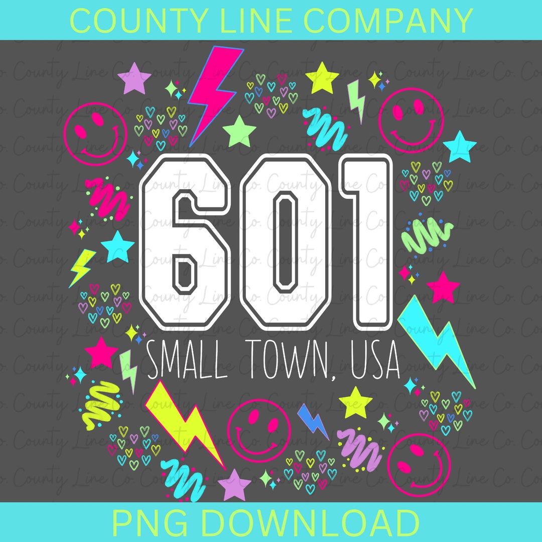 601 Neon Png, Small Town Png, Small Town USA Png, Mississippi Png, Ms ...