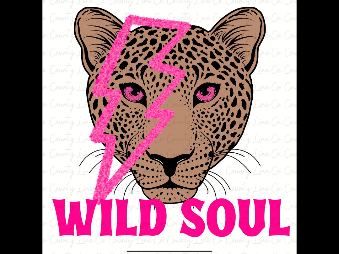 Wild Soul PNG, Boujee PNG, Leopard Png, Pink Glitter Png, Graphic Tee ...