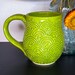 Lime Green Slip Trailed Tulip Mug - Etsy