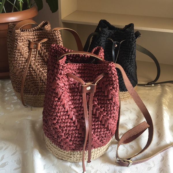 Crocheted Straw Bag - Etsy
