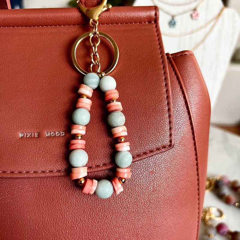 Gemstone Keychain - Etsy