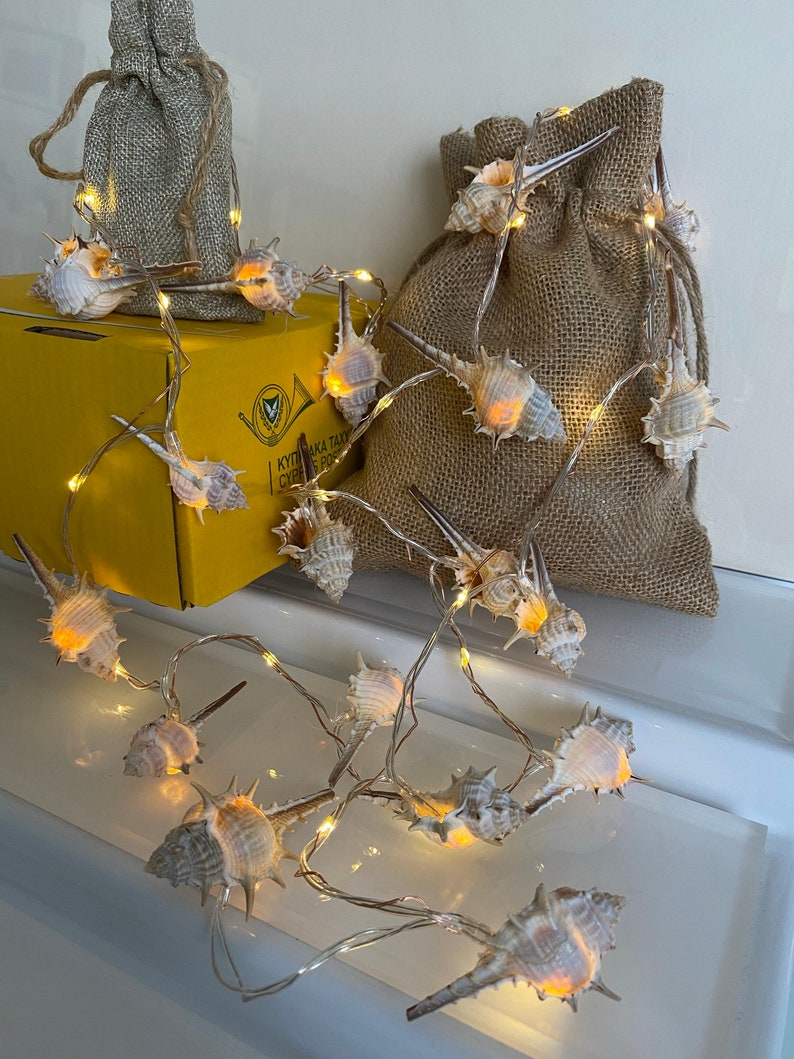 Sea Shell Led Lights Garland Nautical Valentine's Gift - Etsy