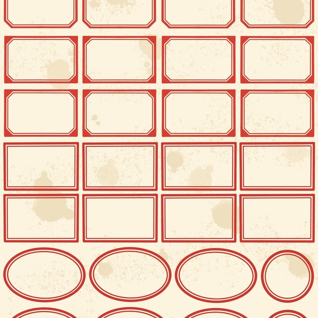 Digital Printable Labels | Vintage Style Blank Labels | Junk Journal ...