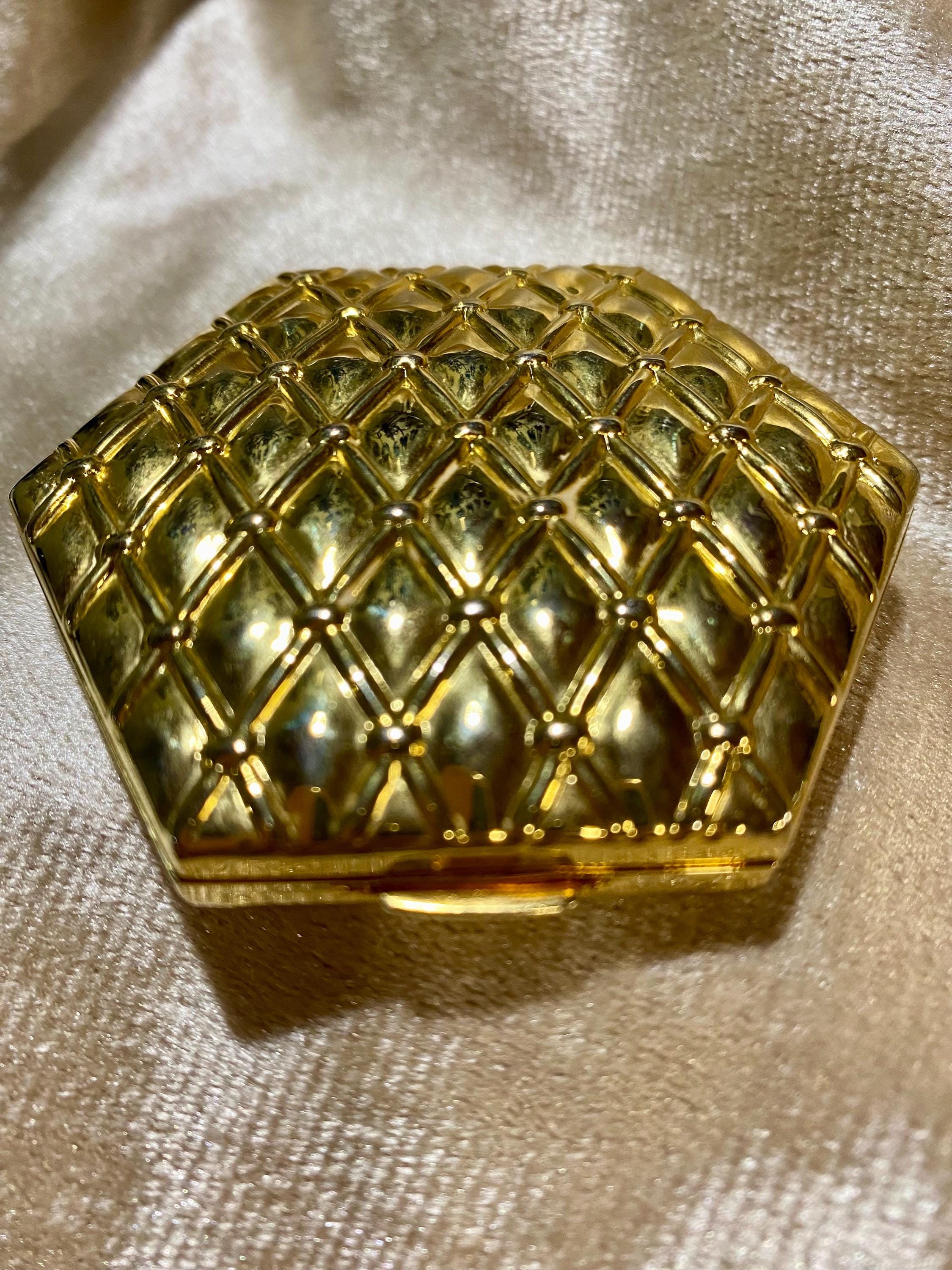 Hexagon Purse Mirror, Tova Brand Beverly Hills. Shiny Vintage Compact ...