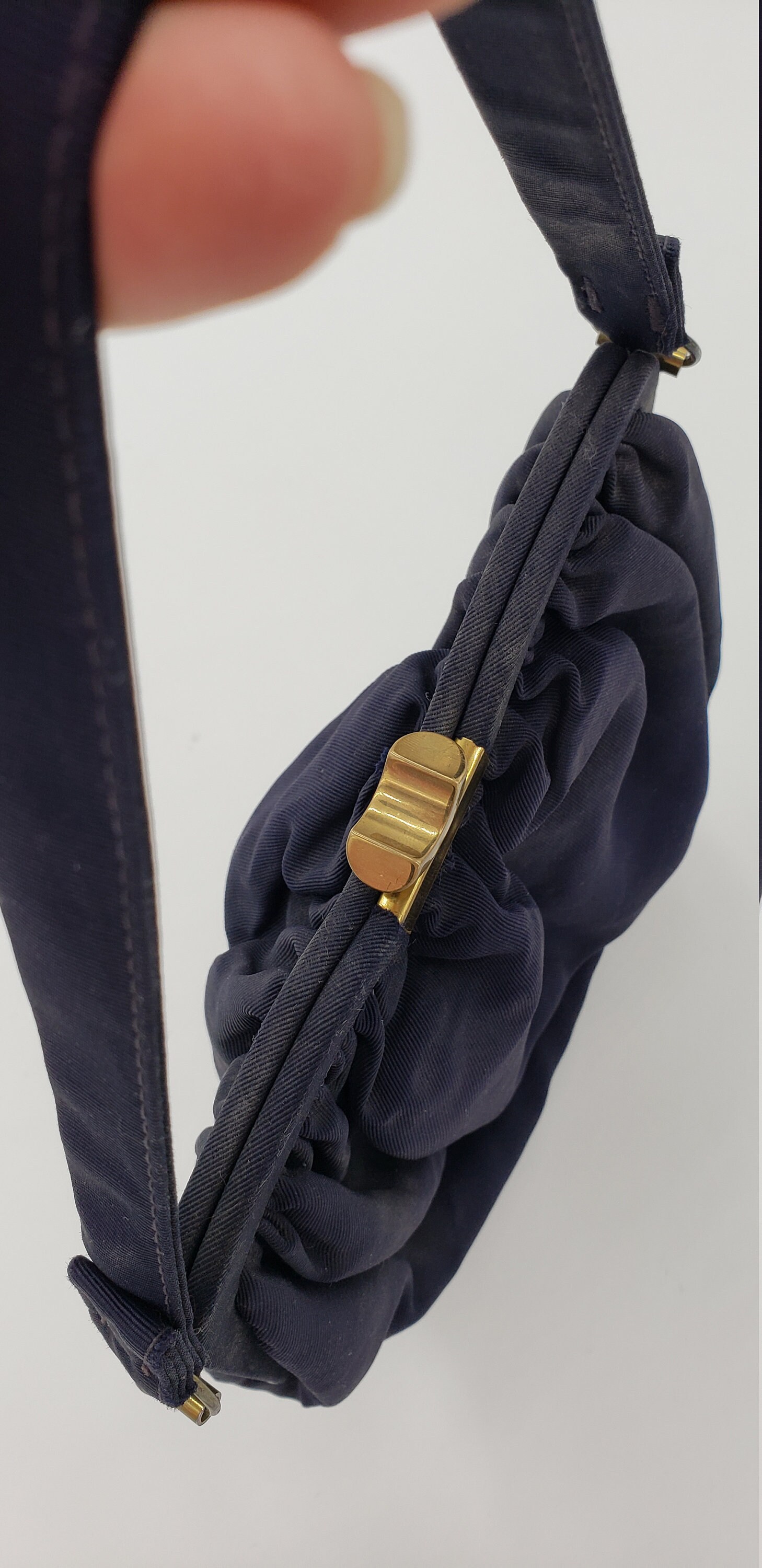 Purse and Coin Purse Set Navy Blue Fabric Clutch With Matching - Etsy