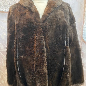 Beautiful Vintage, Chocolate Brown Faux Fur Cape Satin Lined Duplers ...