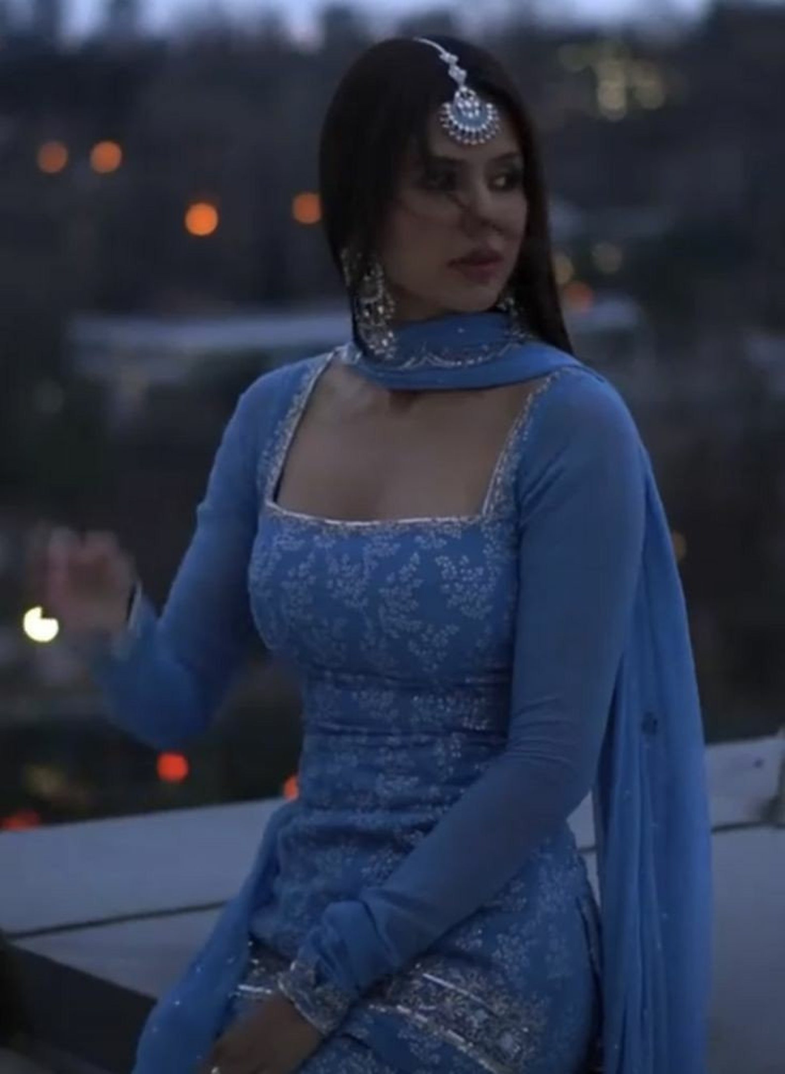 Elegant Blue Shararatop and Sharara With Dupattaindian - Etsy